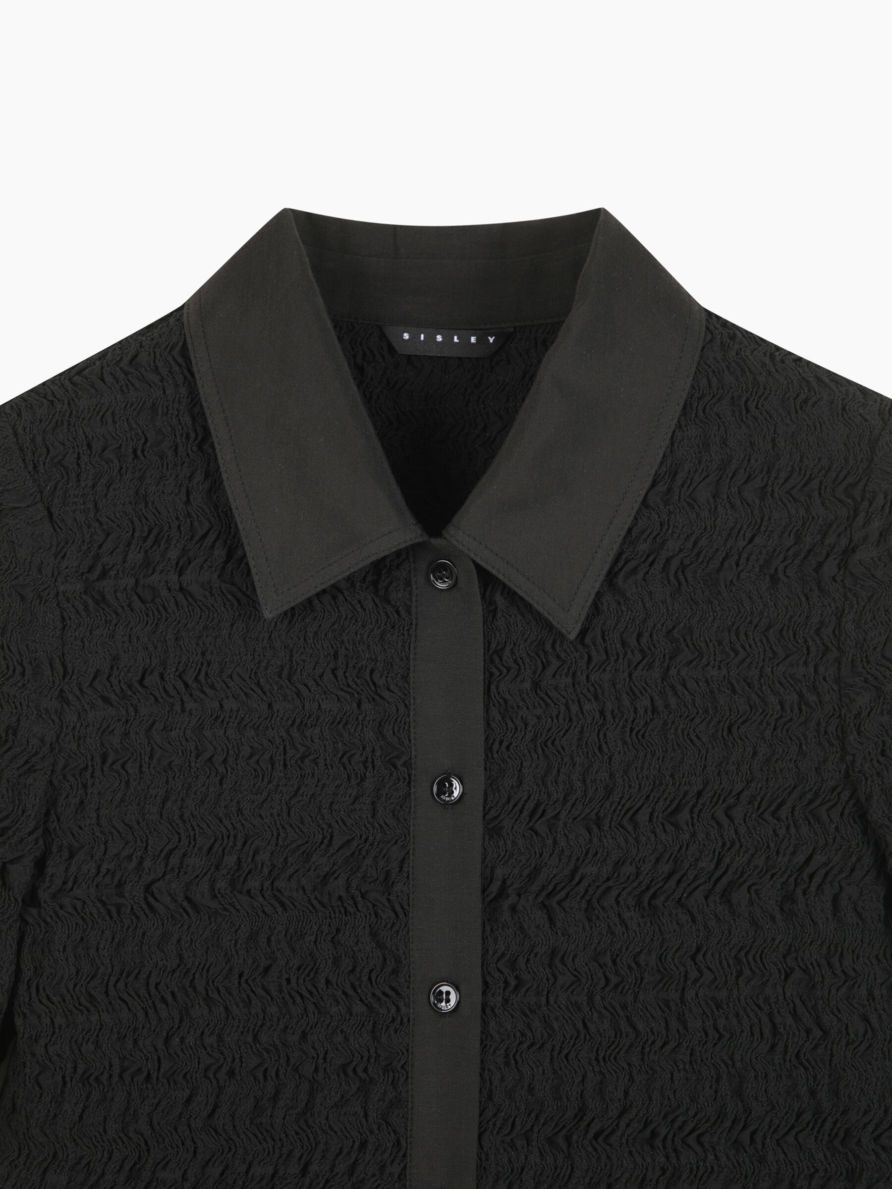 Black rouched shirt, Black - Sisley